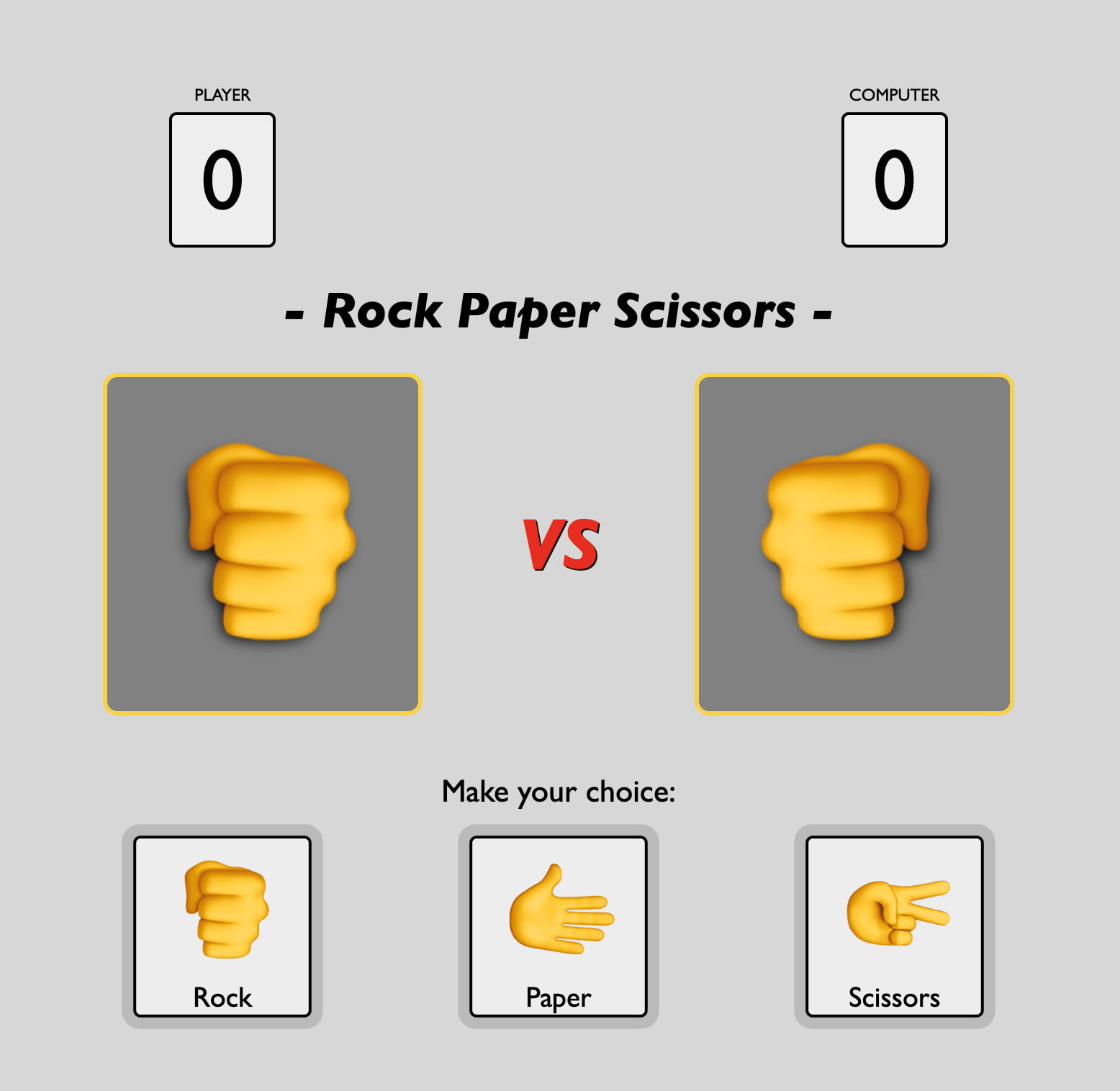 GitHub - sjoerdlo/odin-foundations-rock-paper-scissors
